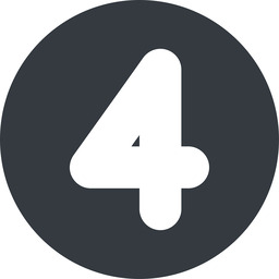 Four wide icon by Friconix (fi-cwsuxl-four-wide) wide,solid,circle,four,number,font,digit,four ...