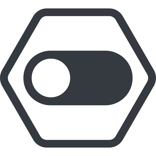 Switch solid icon by Friconix (fi-hnluxl-switch-solid) line,up,normal,solid,hexagon,setting ...