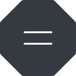 Equal thin icon by Friconix (fi-otsuxl-equal-thin) thin,solid,octagon,sign,symbol,math ...