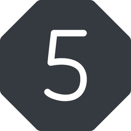 Five thin icon by Friconix (fi-otsuxl-five-thin) thin,solid,octagon,number,font,digit,five,five ...