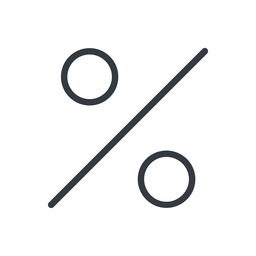 Percent thin icon by Friconix (fi-xtluxl-percent-thin) thin,line ...