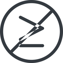 Less than equal icon by Friconix (fi-cnpuhl-less-than-equal) line,normal,circle,horizontal ...
