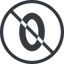 Zero icon by Friconix (fi-cnpuxl-zero) line,normal,circle,prohibited ...