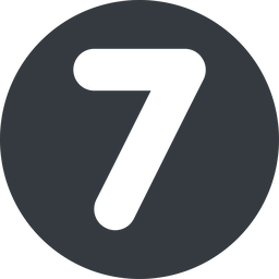 Seven wide icon by Friconix (fi-cwsuxl-seven-wide) normal,wide,solid,circle,number,font,digit,7 ...