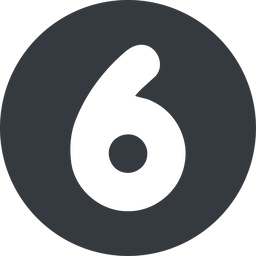 Six wide icon by Friconix (fi-cwsuxl-six-wide) wide,solid,circle,number,font,digit,6,six,six ...