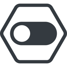 Switch solid icon by Friconix (fi-hnluxl-switch-solid) line,up,normal,solid,hexagon,setting ...