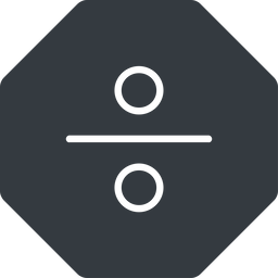Division thin icon by Friconix (fi-otsuxl-division-thin) thin,solid,octagon,math,mathematics ...