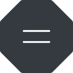 Equal thin icon by Friconix (fi-otsuxl-equal-thin) thin,solid,octagon,sign,symbol,math ...