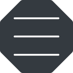 Three bars thin icon by Friconix (fi-otsuxl-three-bars-thin) thin,up,solid,octagon,three,menu ...
