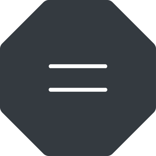Equal thin icon by Friconix (fi-otsuxl-equal-thin) thin,solid,octagon,sign,symbol,math ...