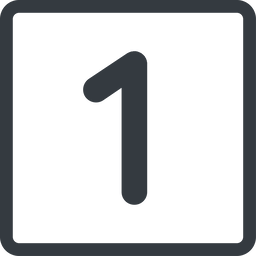 One icon by Friconix (fi-snluxl-one) line,normal,square,number,font,one,digit,1