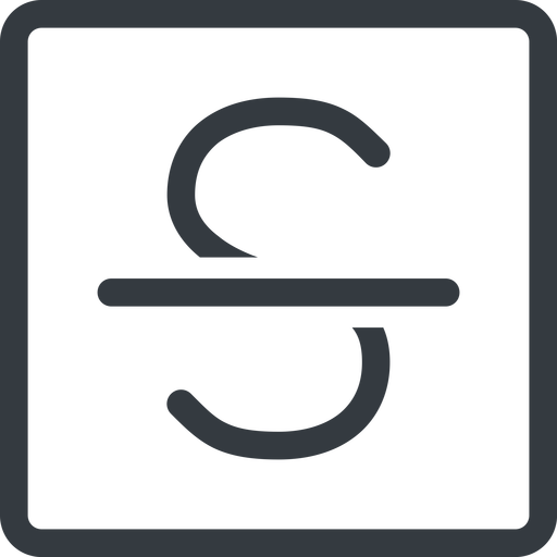Strikethrough icon by Friconix (fi-snluxl-strikethrough) line,normal,square,text,type,editor ...