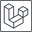 Laravel icon by Friconix (fi-stluxl-laravel) thin,line,square,logo,brand,php,framework,laravel