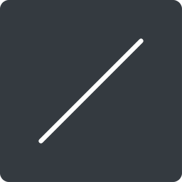 Slash thin icon by Friconix (fi-stsuxl-slash-thin) thin,solid,square ...
