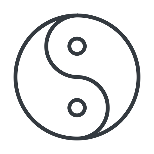 Yin yang thin icon by Friconix (fi-xtluhl-yin-yang-thin) thin,line ...