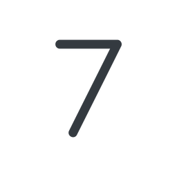 Seven thin icon by Friconix (fi-xtluxl-seven-thin) thin,line,normal,number,font,digit,7,seven ...