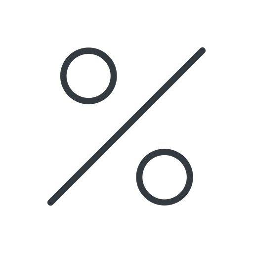 Percent thin icon by Friconix (fi-xtluxl-percent-thin) thin,line ...