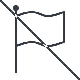 Flag thin icon by Friconix (fi-xtpuxl-flag-thin) thin,line,prohibited,flag,signal,moderate ...