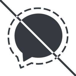 Signal msg icon by Friconix (fi-xtpuxl-signal-msg) thin,line,logo,brand,message,prohibited ...